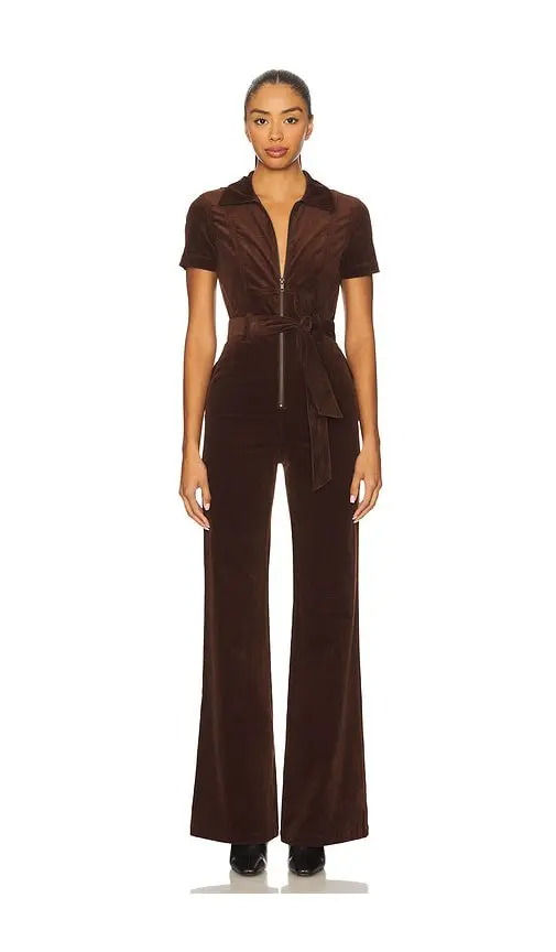 Alice + Olivia Wide Leg Jumpsuit - Dark Chocolate