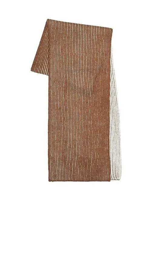 Varley Deville Plated Scarf In Brown - Cocoa Dust