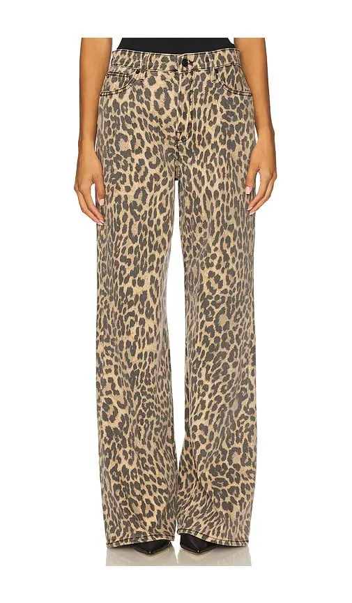 Good American Good Standard Ease Jeans - Lucky Leopard001