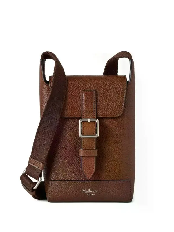 Mulberry Chiltern Buckle-fastening Leather Phone Bag - Brown