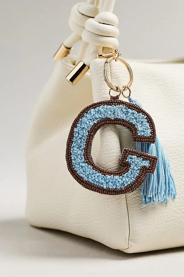 Anthropologie Varsity Monogram Bag Charm - G