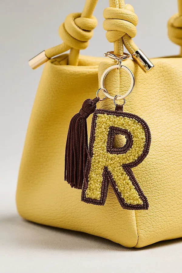 Anthropologie Varsity Monogram Bag Charm - R