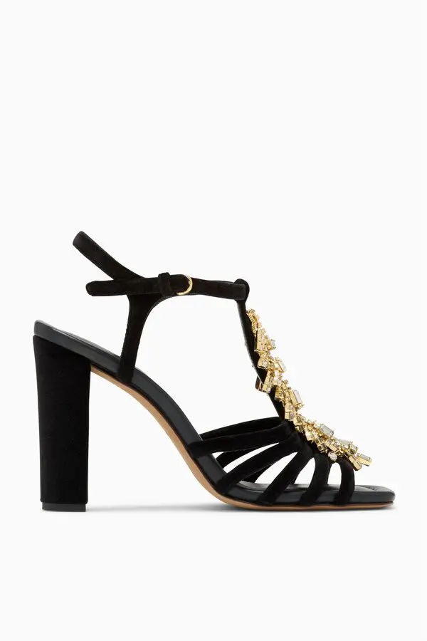 Ulla Johnson Bianca Crystal T-strap High Heel