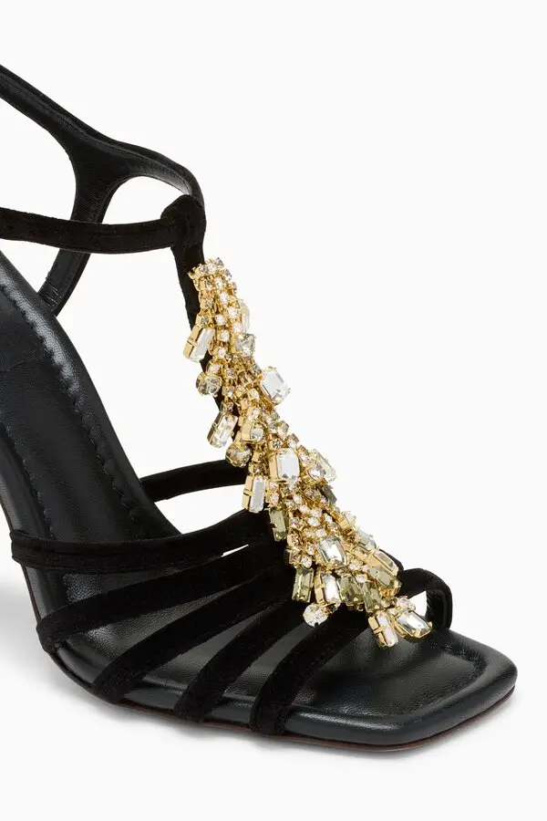 Ulla Johnson Bianca Crystal T-strap High Heel