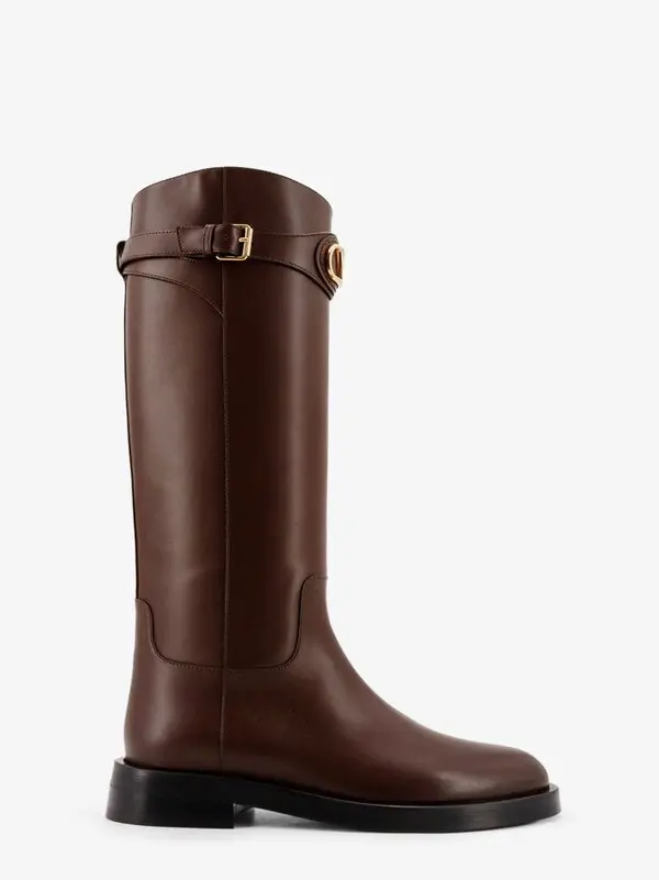 Valentino Garavani Vlogo Signature Leather Boots