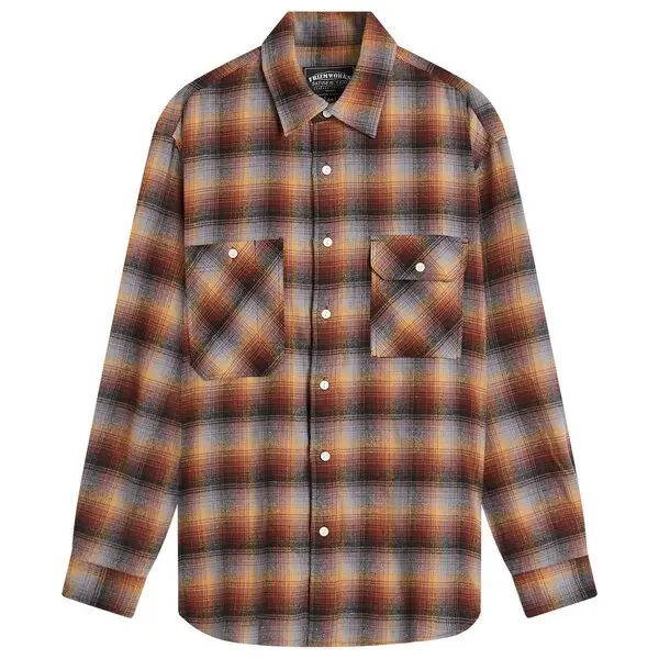FRIZMWORKS Flannel Check Work Shirt - Brown Sky