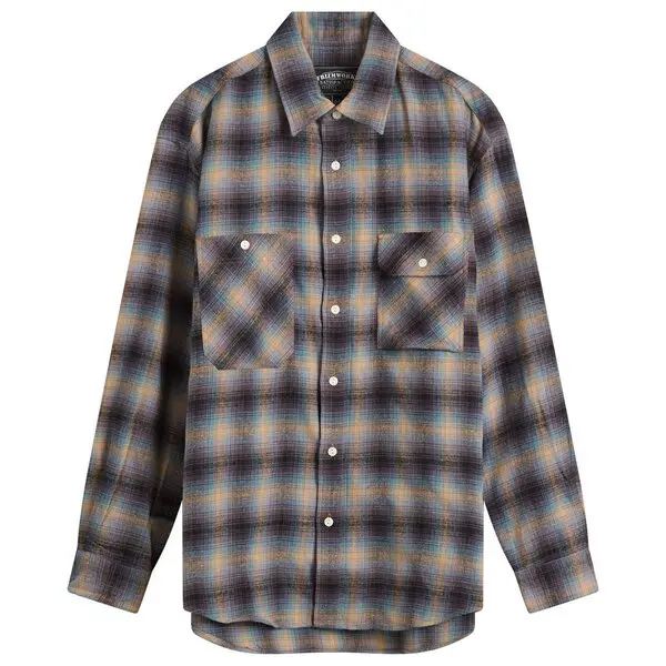 FRIZMWORKS Flannel Check Work Shirt - Midnight Blue