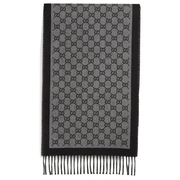 Gucci Allover Gg Scarves - Grey