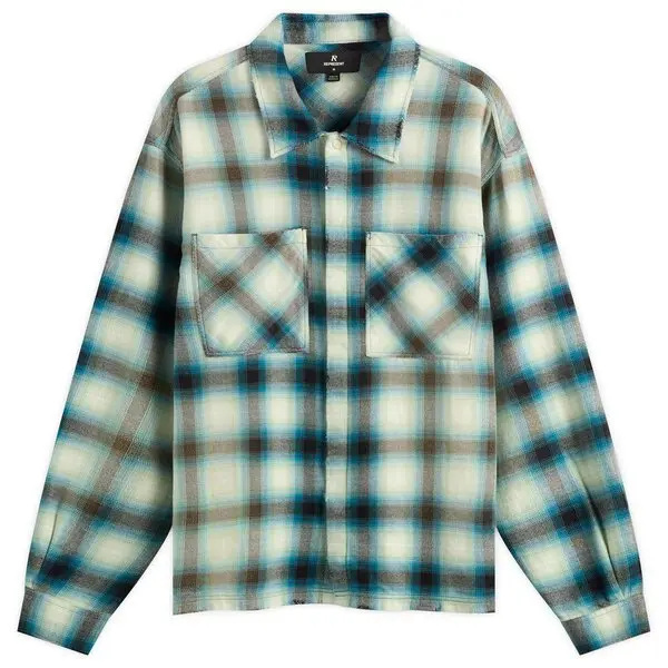 REPRESENT Sun Bleached Flannel Shirt - Cloud