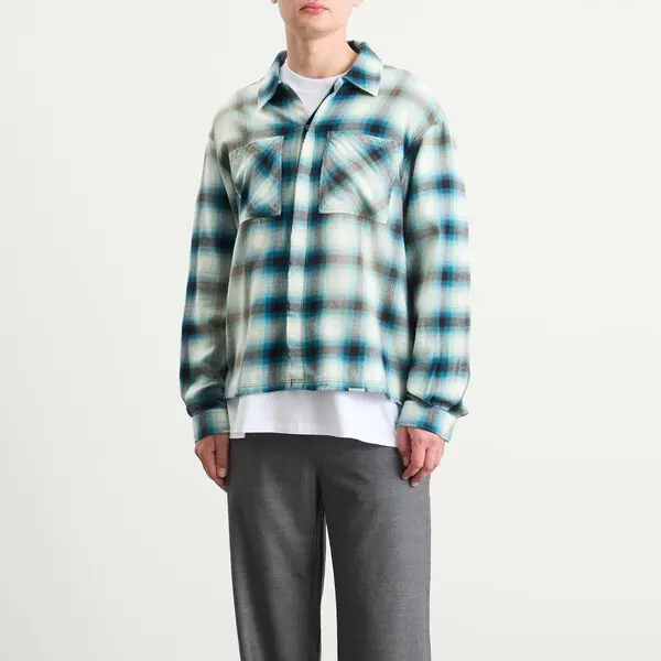 REPRESENT Sun Bleached Flannel Shirt - Cloud
