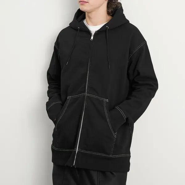 Comme Des GarçOns Garment Dyed Zip Hoodie - Black | Editorialist