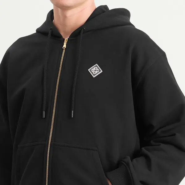Casablanca Loopback Casa Chrome Full Zip Hoodie