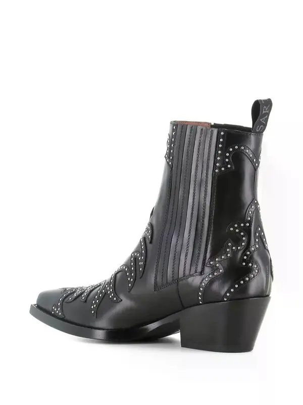 Sartore 50mm Studded Leather Boots - Black