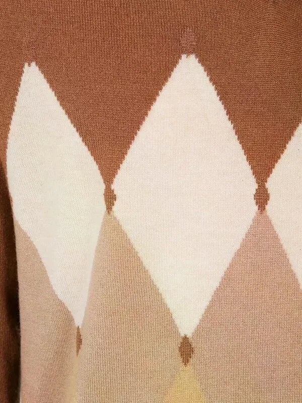 BALLANTYNE Diamond-pattern V-neck Sweater