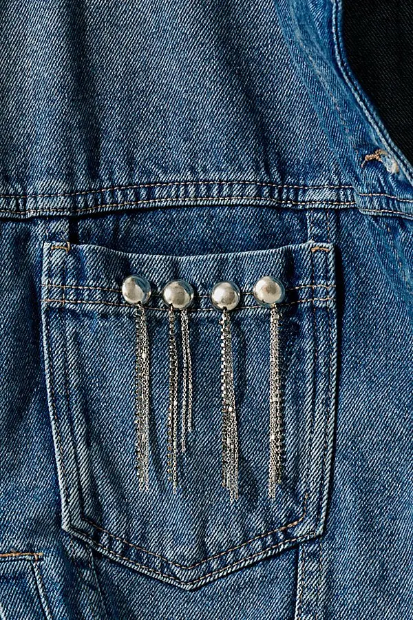 Free People Brandy Fringe Pin Set - Silver