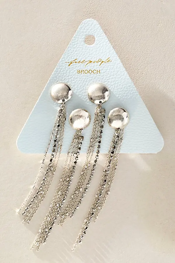 Free People Brandy Fringe Pin Set - Silver