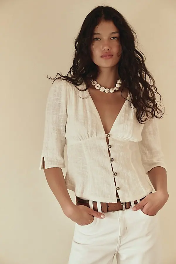 Free People Breanna Top - Ivory