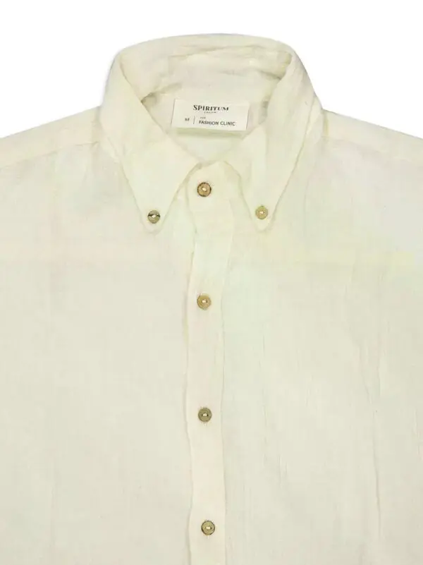Spiritum Tulum Button-down Collar Cotton Shirt - Neutrals
