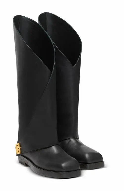 Balmain Twist Leather Boots
