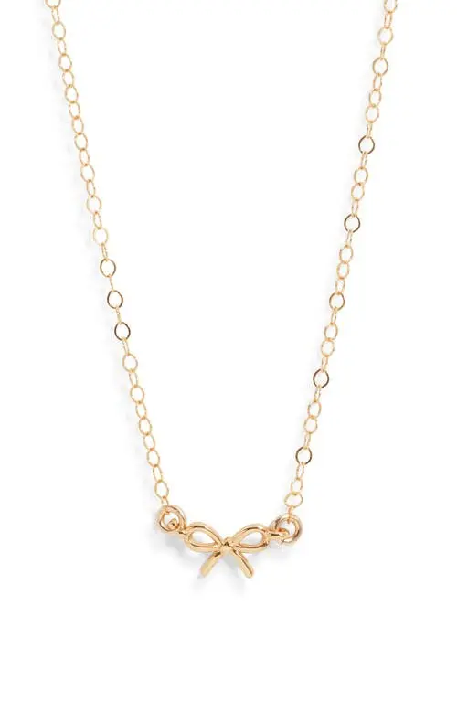 SET & STONES Maggie Bow Pendant Necklace - Gold