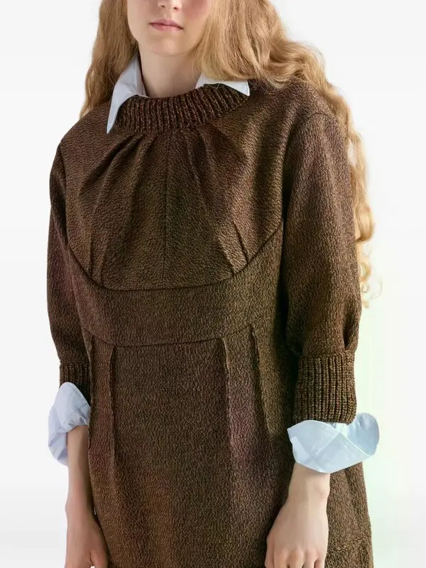 Prada Mouliné Wool Mini Dress