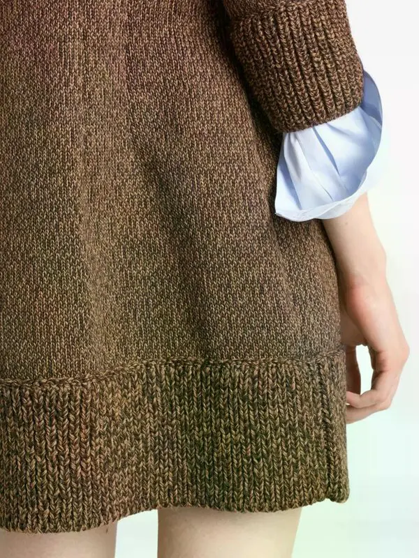 Prada Mouliné Wool Mini Dress