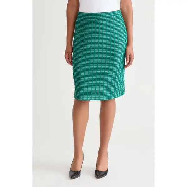 Ming Wang Ottoman Stitch Pencil Skirt