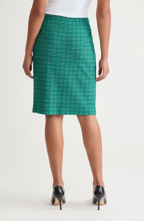 Ming Wang Ottoman Stitch Pencil Skirt