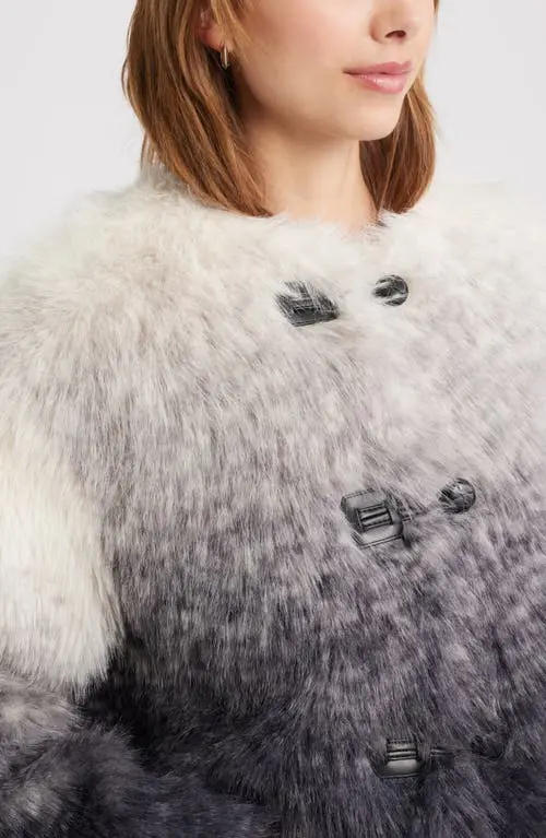 OPEN EDIT Ombré Faux Fur Jacket