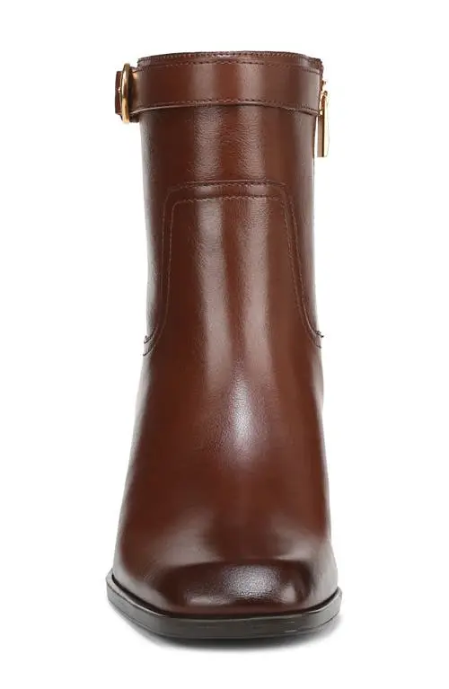 Naturalizer Icy Leather Bootie - Rich Cognac Brown