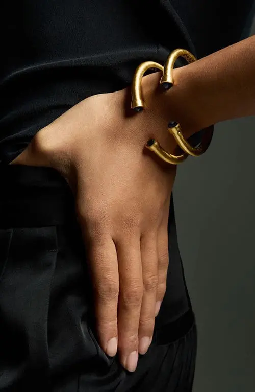 DEAN DAVIDSON Onyx Hinged Cuff Bracelet