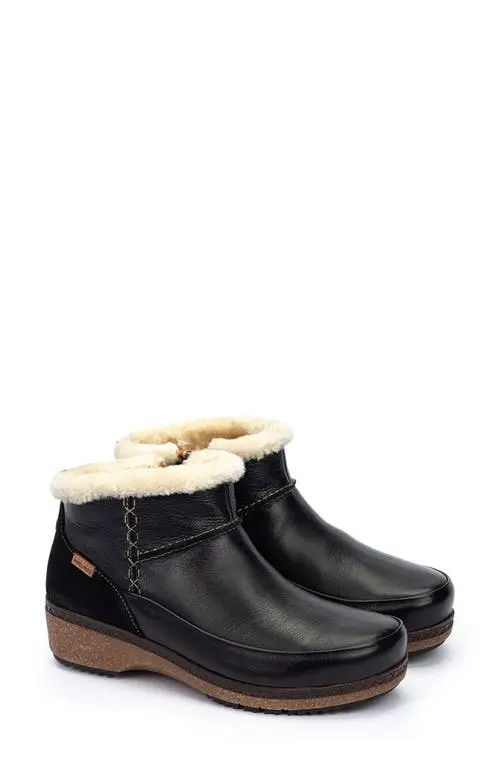 Pikolinos Granada Faux Fur Bootie - Black