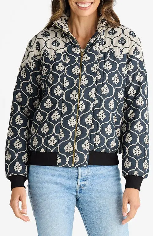 TALISMAN THE LABEL Thembie Quilted Bomber Jacket - Moonlight Paisley