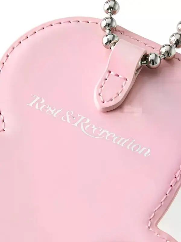REST&RECREATION Mirror Leather Carholder Keyring - Pink