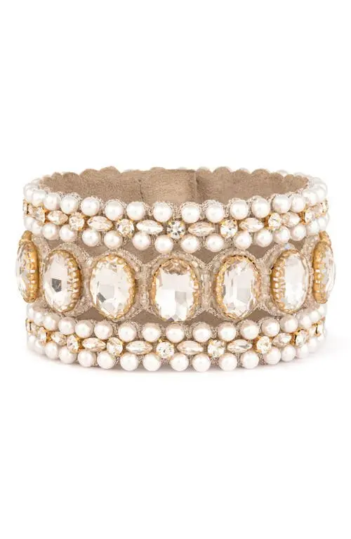 Deepa Gurnani Bess Cuff Bracelet - White