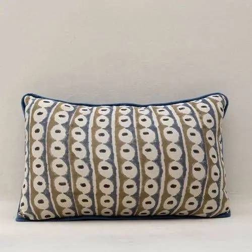MELA ARTISANS Nazar Blockprint Pillowcover Only - Multicolor