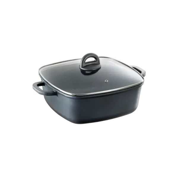 CUISINE::PRO® Stone™ 4.5 Qt Casserole With Lid - Black