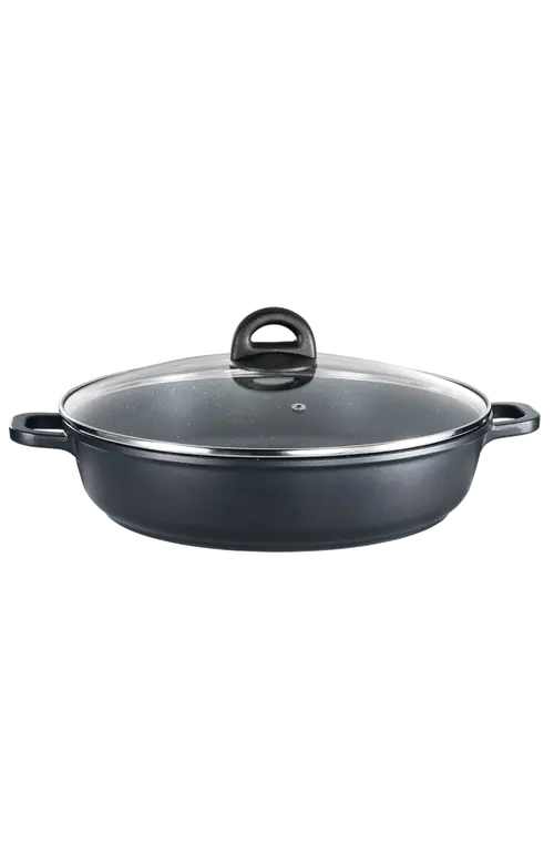CUISINE::PRO® Stone™ 3.7 Qt Sauté Pan With Lid - Black
