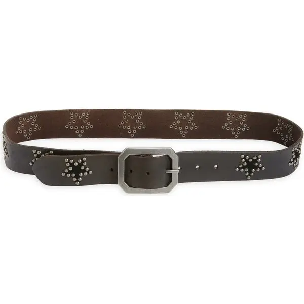 Free People Starcrossed Studded Leather Belt - Midnight Hour