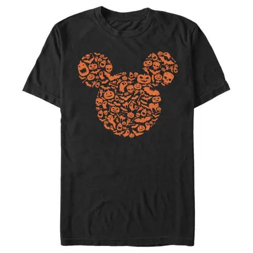 MICKEY & FRIENDS Halloween Silhouette T-shirt - Black