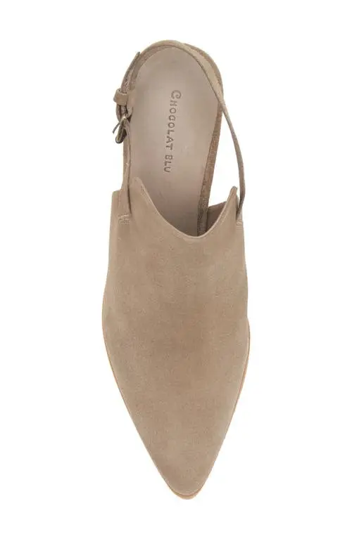CHOCOLAT BLU Evie Slingback Bootie - Taupe Suede