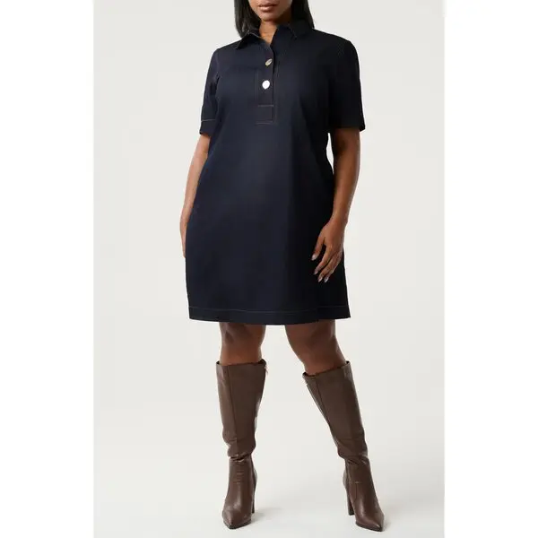 ESTELLE Avia Denim Shirt Dress