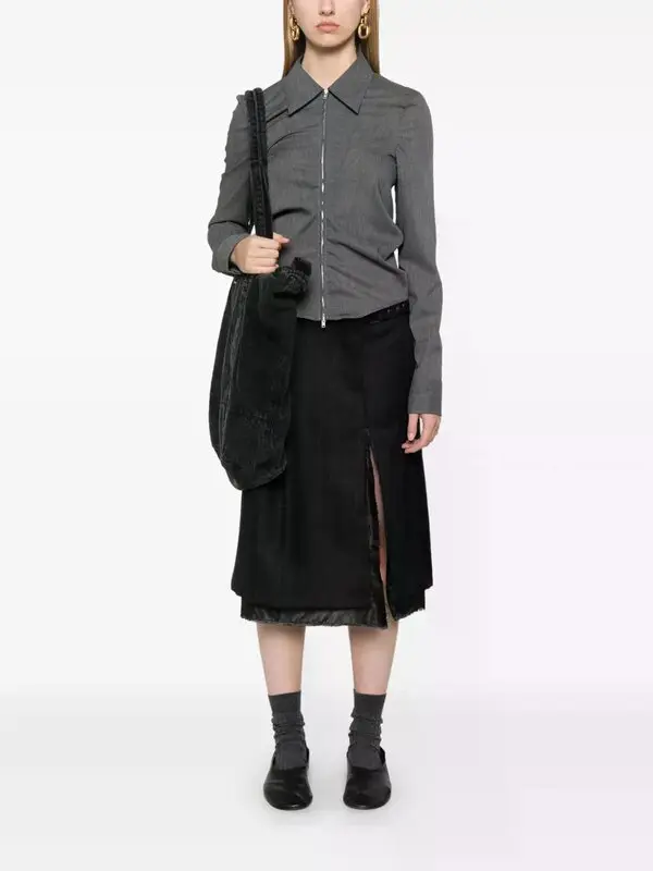 Our Legacy Slim Zip Shirt - Grey