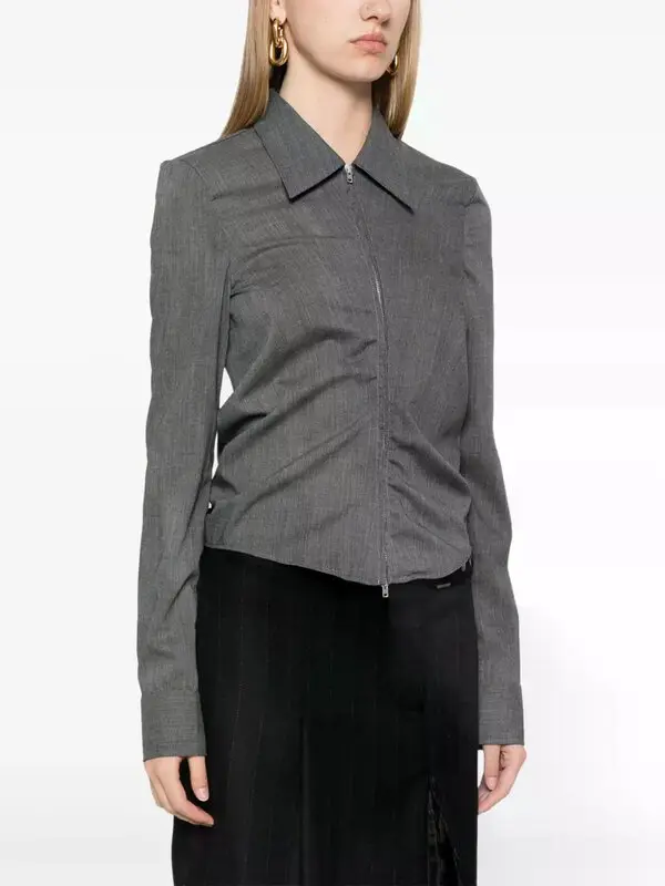 Our Legacy Slim Zip Shirt - Grey