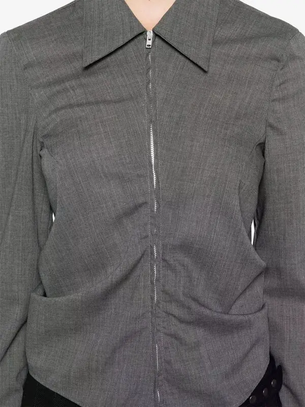 Our Legacy Slim Zip Shirt - Grey