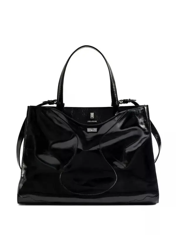 Zadig&Voltaire Jack Vintage Patent-leather Tote Bag - Black