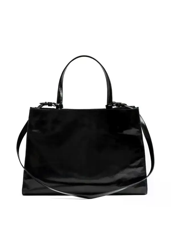 Zadig&Voltaire Jack Vintage Patent-leather Tote Bag - Black