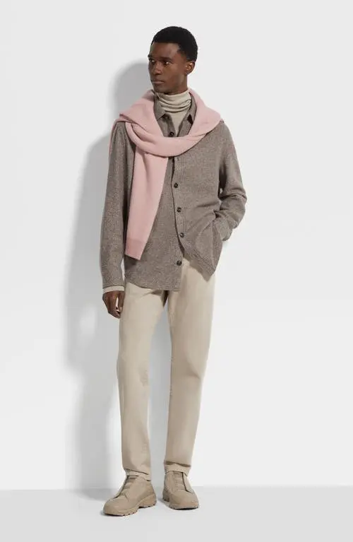 Zegna Cashmere & Silk Overshirt - Brown