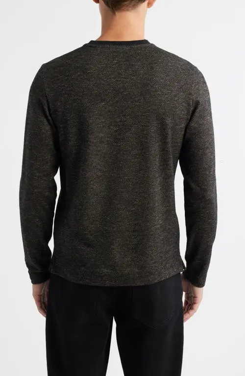 Robert Barakett Emmanuel Long Sleeve Cotton & Wool Crewneck T-shirt