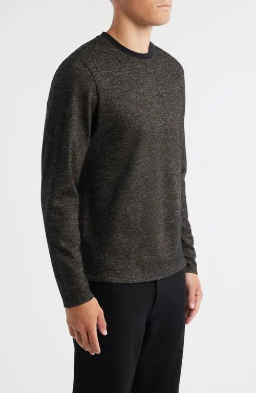 Robert Barakett Emmanuel Long Sleeve Cotton & Wool Crewneck T-shirt